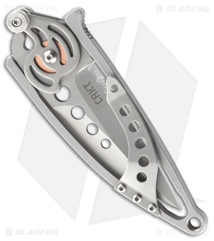 CRKT Van Hoy Snap Lock Folding Knife (2.5" Bead Blast Serr) 5112N ...