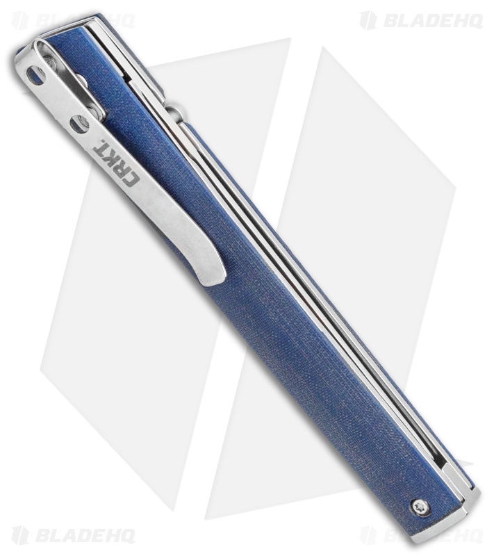 CRKT CEO - Folding Knife | Blue Linen Micarta + S35VN | Blade HQ
