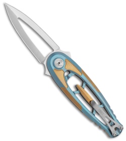 CRKT Hirin Liner Lock Knife Titanium (3.5" Satin M390) 5042 - Blade HQ
