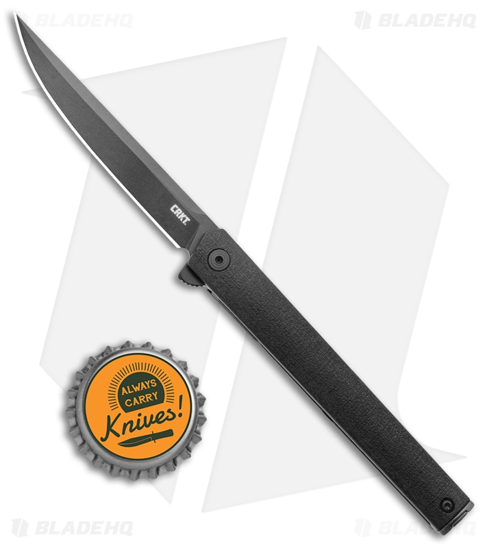 CRKT CEO - Liner Lock Flipper Knife | Black GRN + Black | Blade HQ