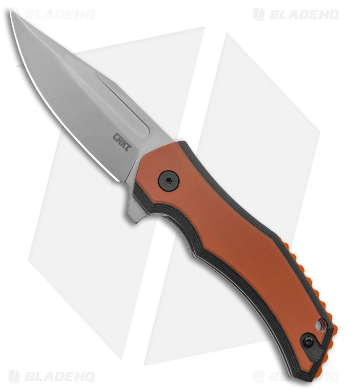 CRKT Fawkes - Spring Assisted Knife | Brown/Orange G-10 | Blade HQ