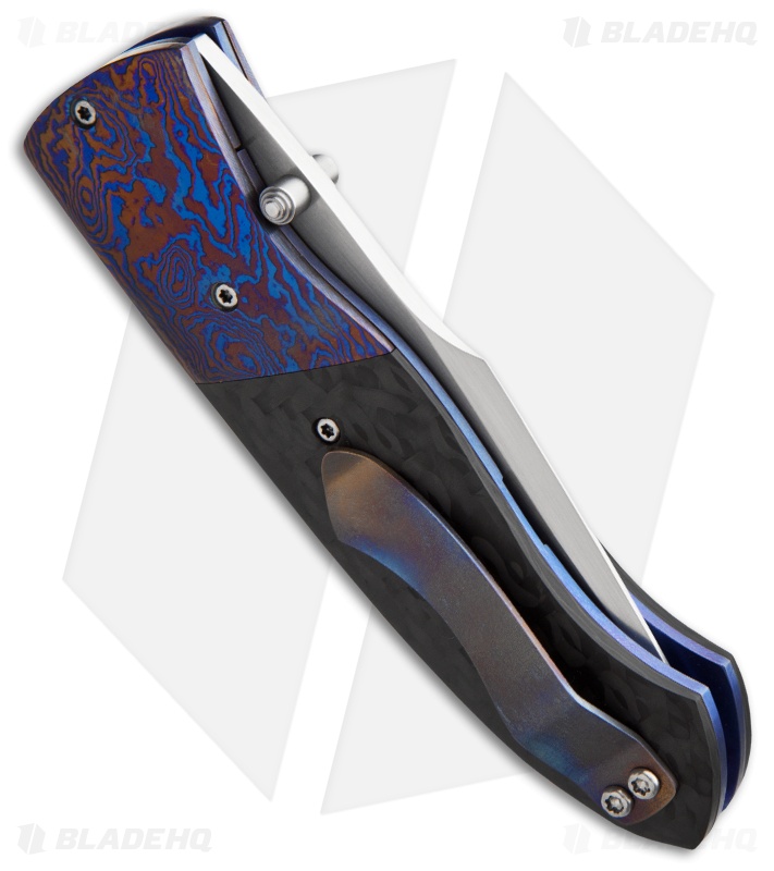 O'Hare Knives F2K Folder Timascus/Carbon Fiber Knife (3.5" Satin ...