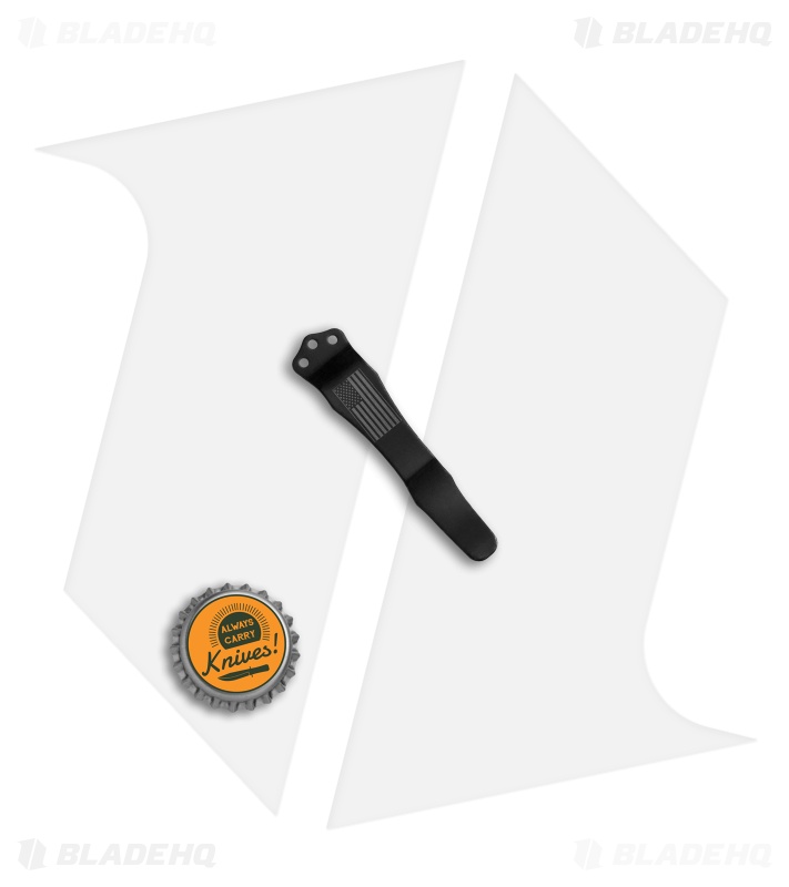 Emerson American Flag Replacement Pocket Clip (Black) - Blade HQ