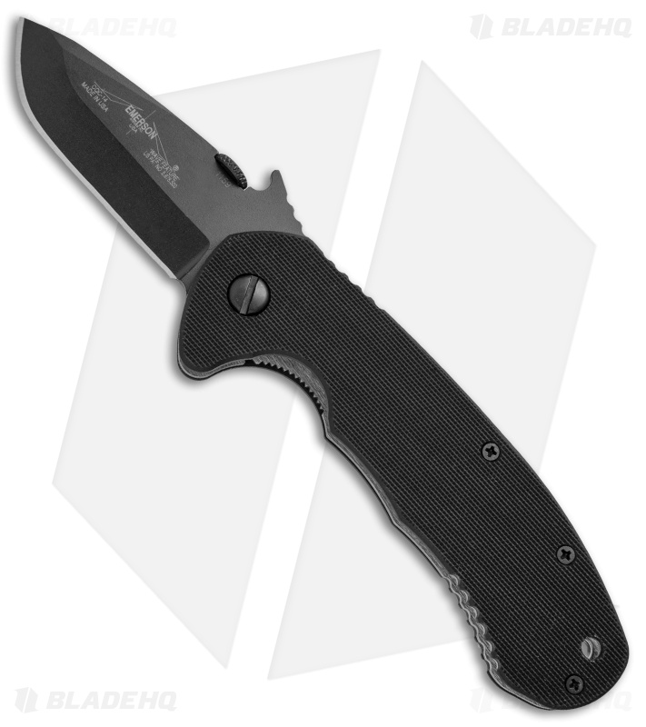 Emerson CQC-14 BT Snubby Knife Black G-10 (Black) - Blade HQ