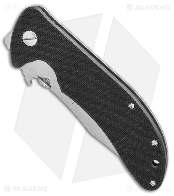 Emerson Iron Dragon Frame Lock Knife Black G-10 (3.75" Stonewash Serr ...