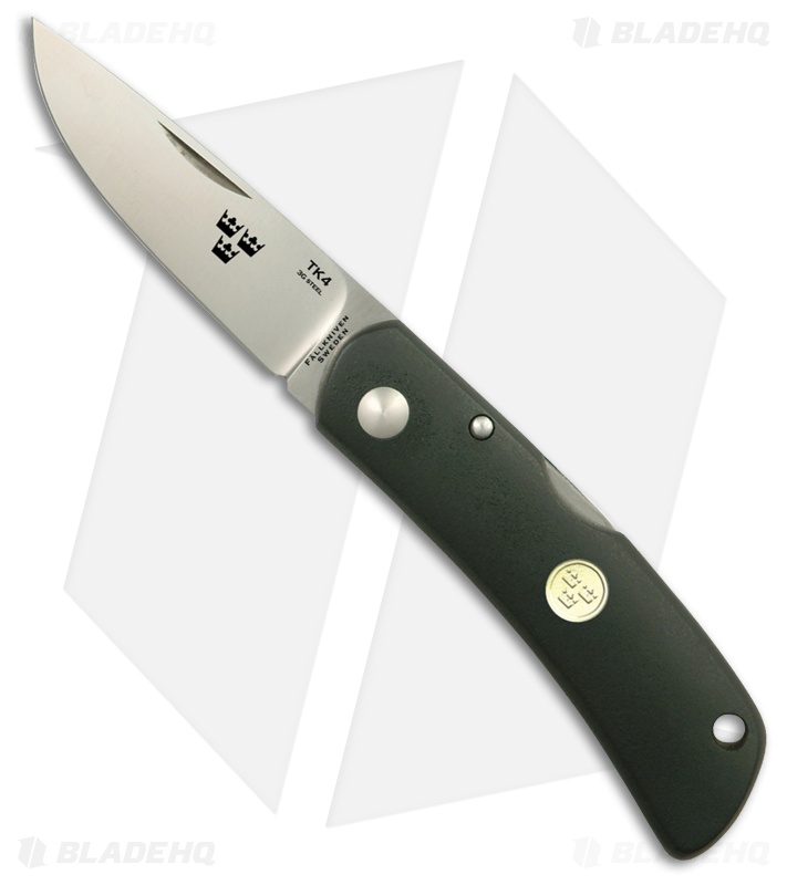 Fallkniven Tre Kronor TK4 Lockback Knife Black Zytel (2.75" Satin ...