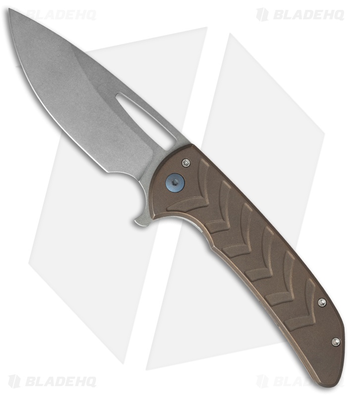 Ferrum Forge Archbishop Flipper Knife Chevron Bronze Ti (3.5" BB/SW ...