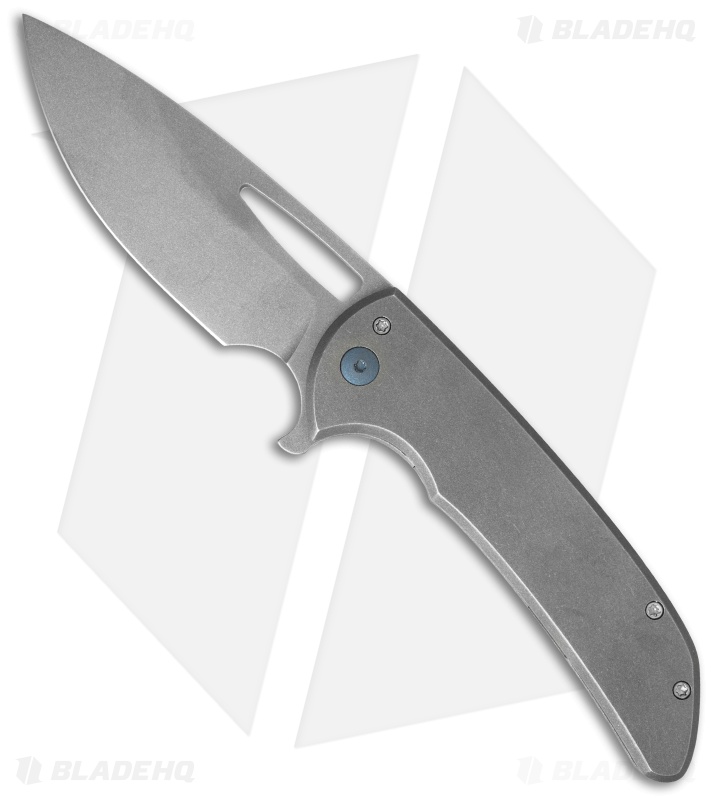 Ferrum Forge Archbishop Flipper Knife Plain Gray Ti (3.5" BB/SW) - Blade HQ