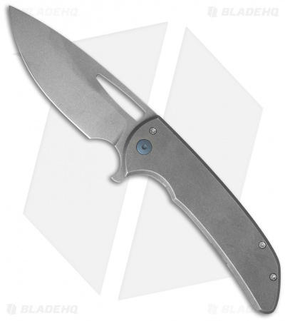 Ferrum Forge Archbishop Flipper Knife Plain Gray Ti (3.5" BB/SW) - Blade HQ