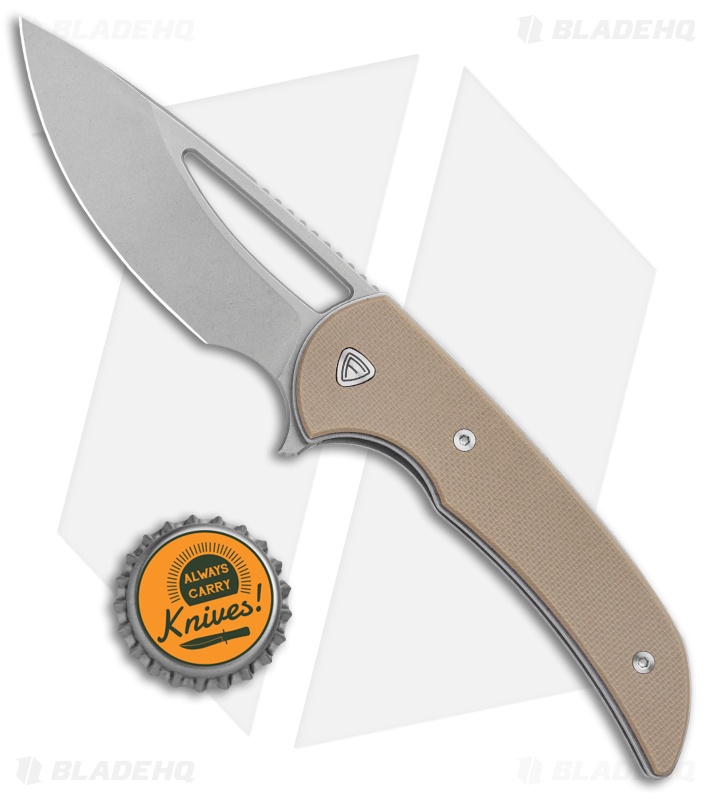 Ferrum Forge Knife Works Mini Archbishop - Liner Lock Knife | Tan G-10