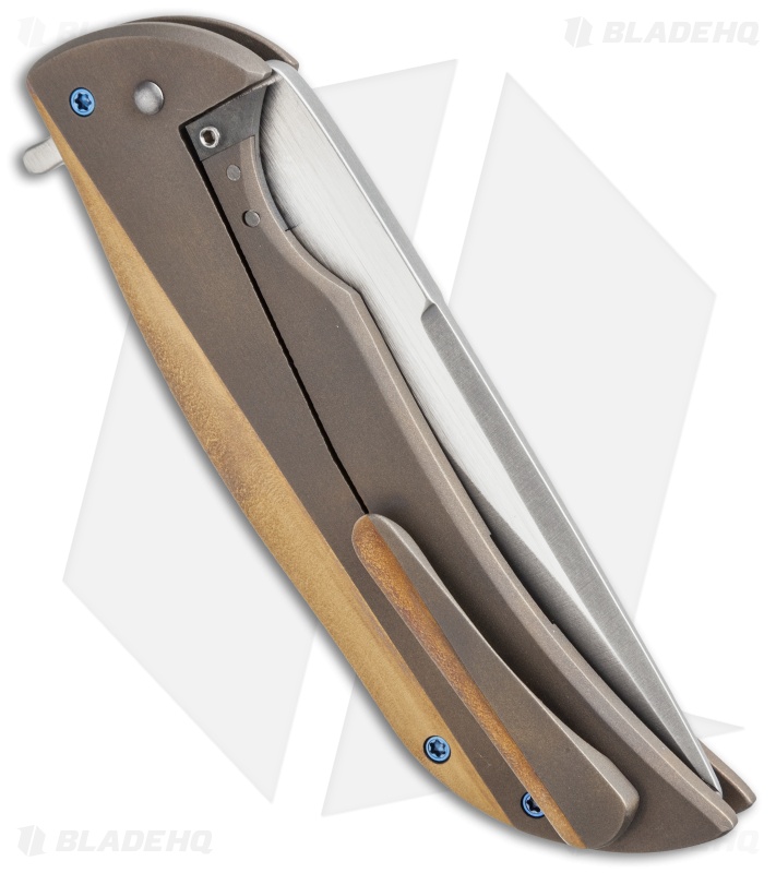 Ferrum Forge Custom NGFR Flipper Knife Gold (4" Two-Tone) - Blade HQ