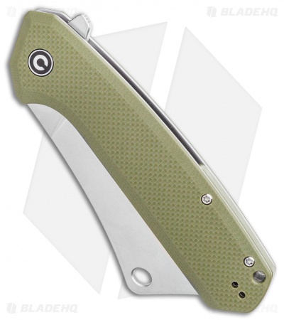 CIVIVI Mastodon Liner Lock Knife OD Green G-10 (3.8" Stonewash) - Blade HQ