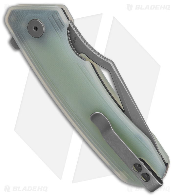 Damned Designs Banshee Tanto Knife Jade G-10 - Blade HQ