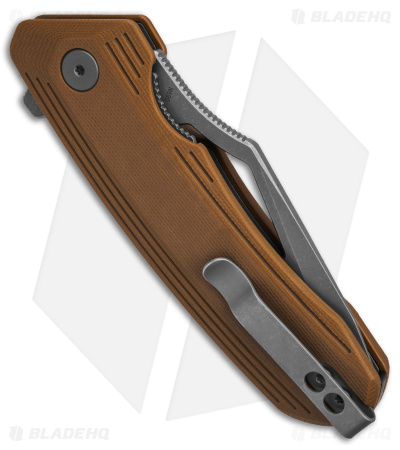 Damned Designs Banshee Liner Lock Knife Tan G-10 - Blade HQ