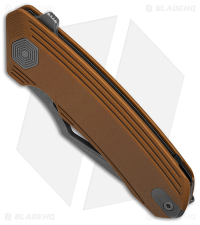 Damned Designs Banshee Liner Lock Knife Tan G-10 - Blade HQ