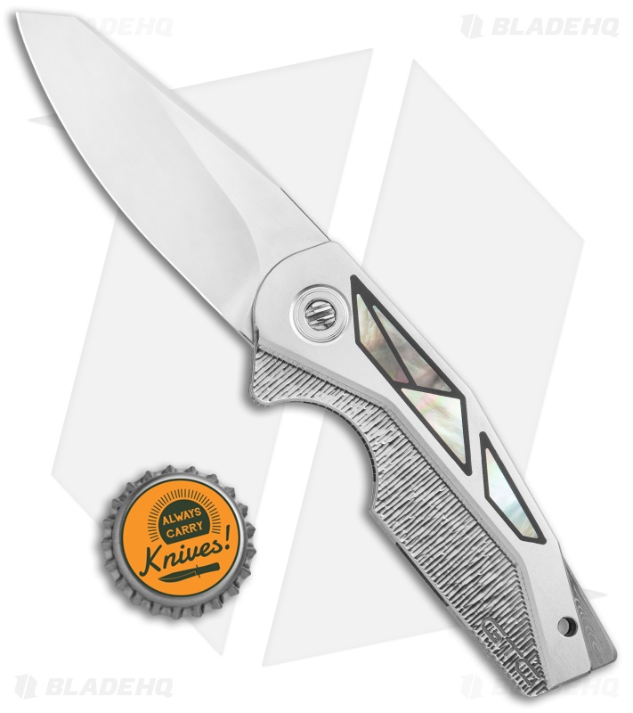 GTC Knives Custom TGIF II Flipper Frame Lock Knife Titanium/MOP (3 ...