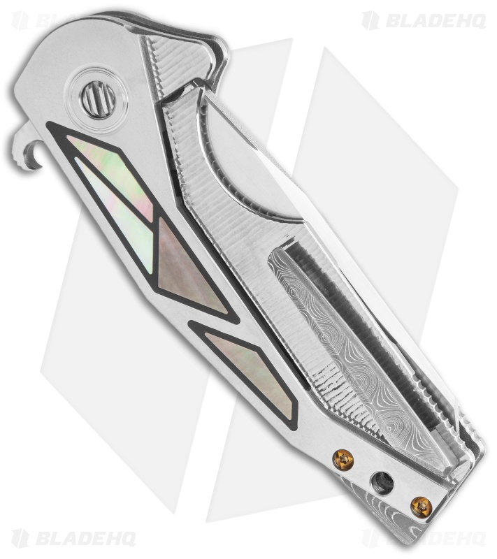 GTC Knives Custom TGIF II Flipper Frame Lock Knife Titanium/MOP (3 ...