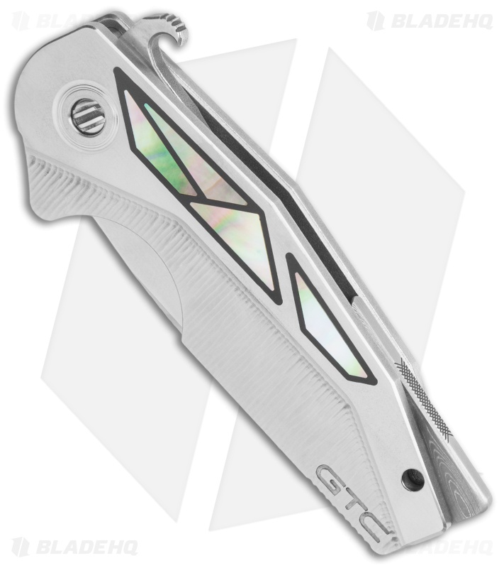 GTC Knives Custom TGIF II Flipper Frame Lock Knife Titanium/MOP (3 ...