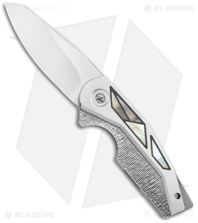 GTC Knives Custom TGIF II Flipper Frame Lock Knife Titanium/MOP (3 ...