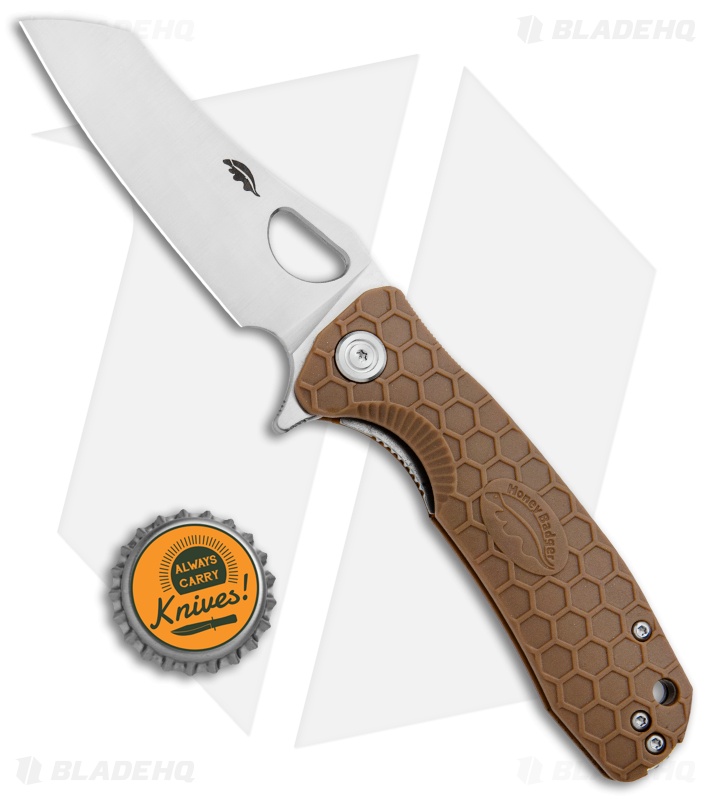 Honey Badger - Medium Flipper Knife | Tan FRN | Blade HQ