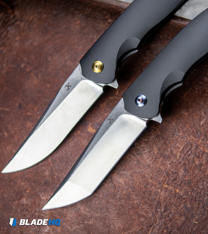 Kansept Knives Agent Frame Lock Knife | Black Ano Ti (3.75" Satin ...