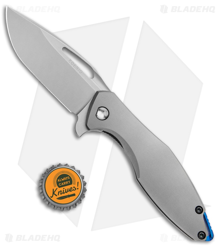 Koenig Arius - Frame Lock Knife | Titanium + Stonewash | Blade HQ