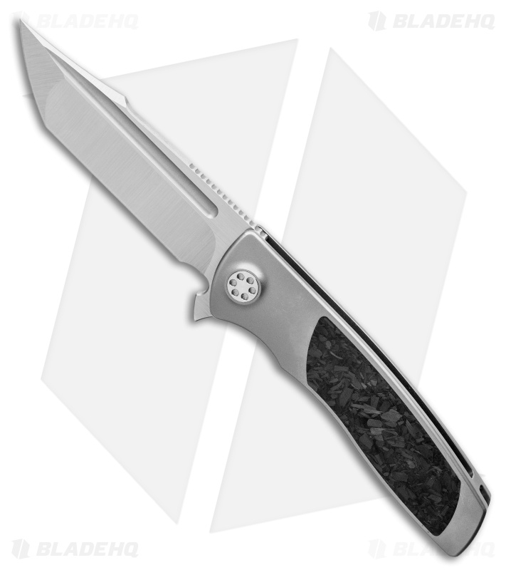 Sharp By Design Micro Evo Typhoon Tanto Knife Ti/Marble CF (3" Satin ...