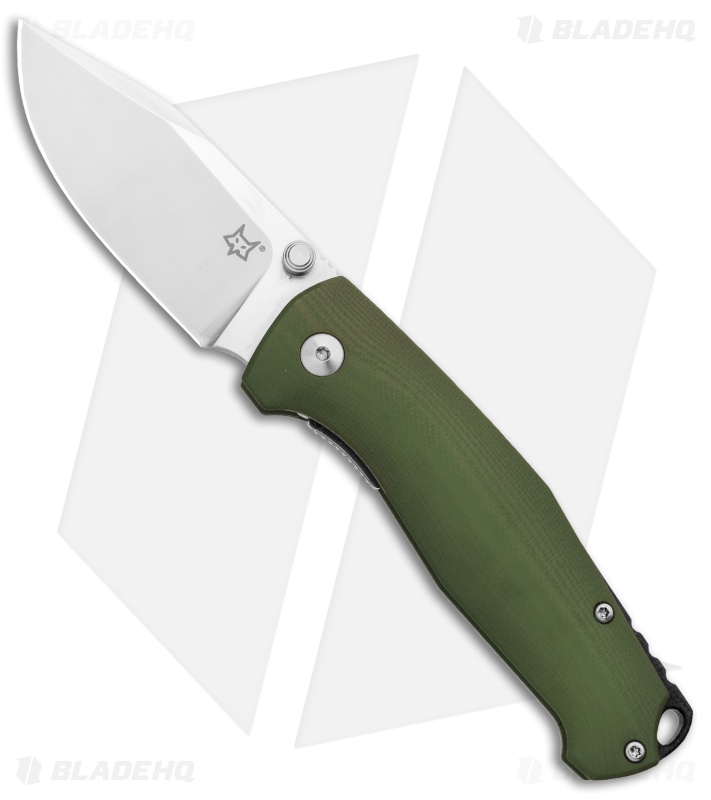 Fox Knives TUR | Manual LL Folding Knife | OD Green G-10 | Blade HQ