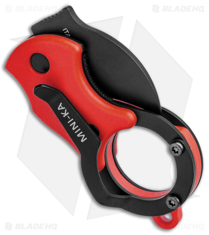 Fox Knives Mini-Ka | Linerlock Karambit Knife | Red/Black