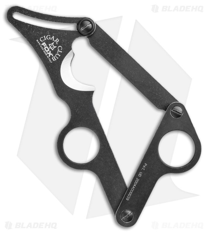 Fox Knives Cigar Club Cigar Cutter Black SW Stainless Steel w/ Leather ...