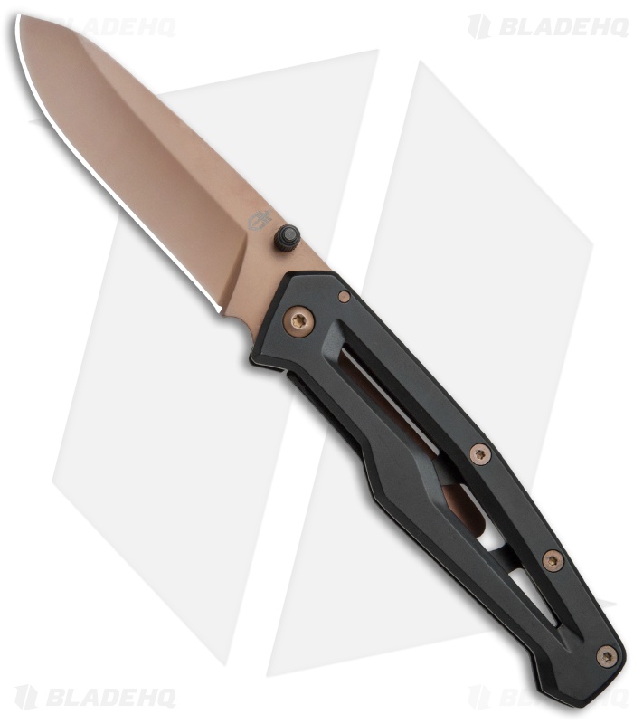 Gerber Paralite Frame Lock Knife Black (3" Rose) 30-001344 - Blade HQ