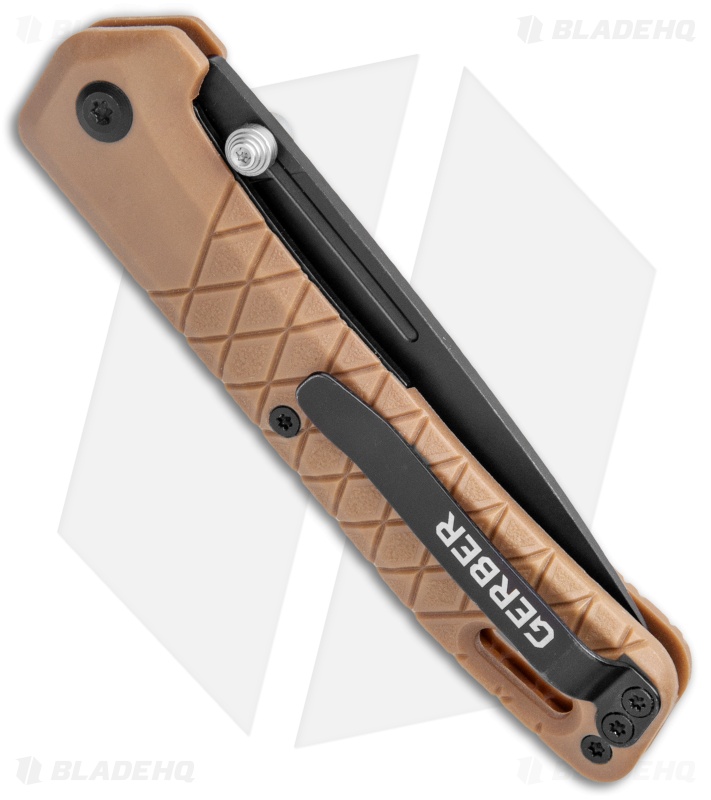 Gerber Zilch Liner Lock Knife Coyote GFN Black - Blade HQ