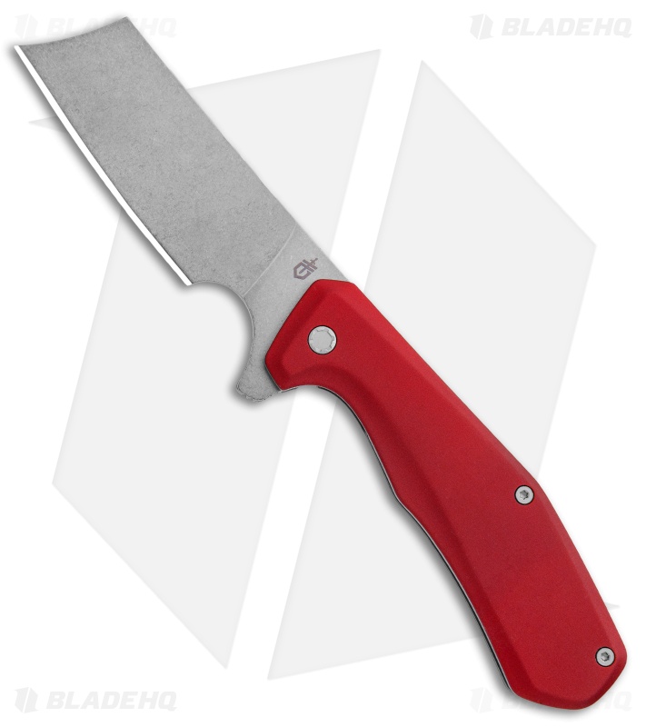 Gerber Asada Flipper Knife Red Aluminum (3" Stonewash) 30-001805 - Blade HQ