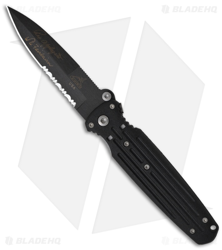 Gerber Applegate-Fairbairn Covert Folder Knife (3.75" Black Serr) 05786 ...