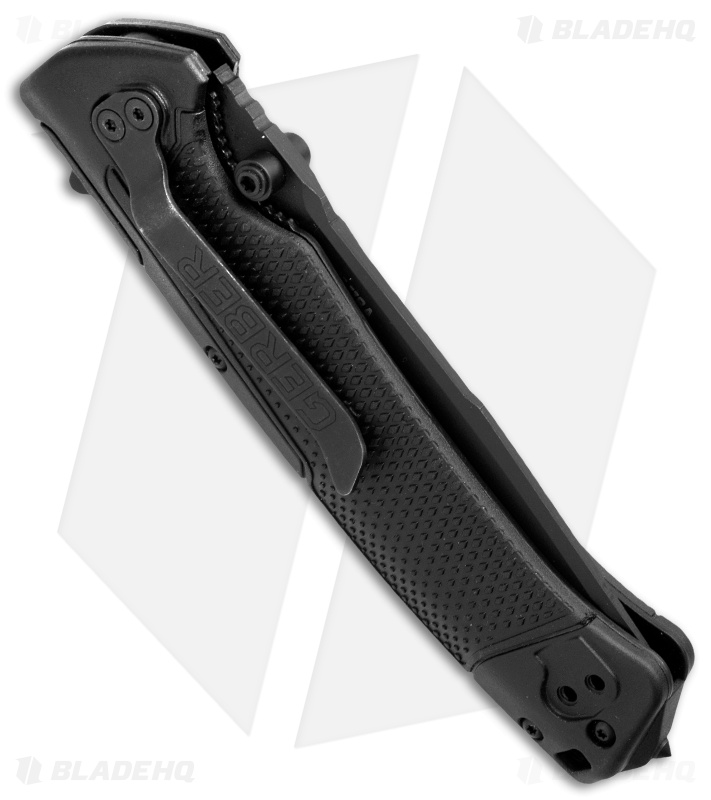 Gerber Decree Liner Lock Knife (3.75" Black Serr) 30-001004 - Blade HQ