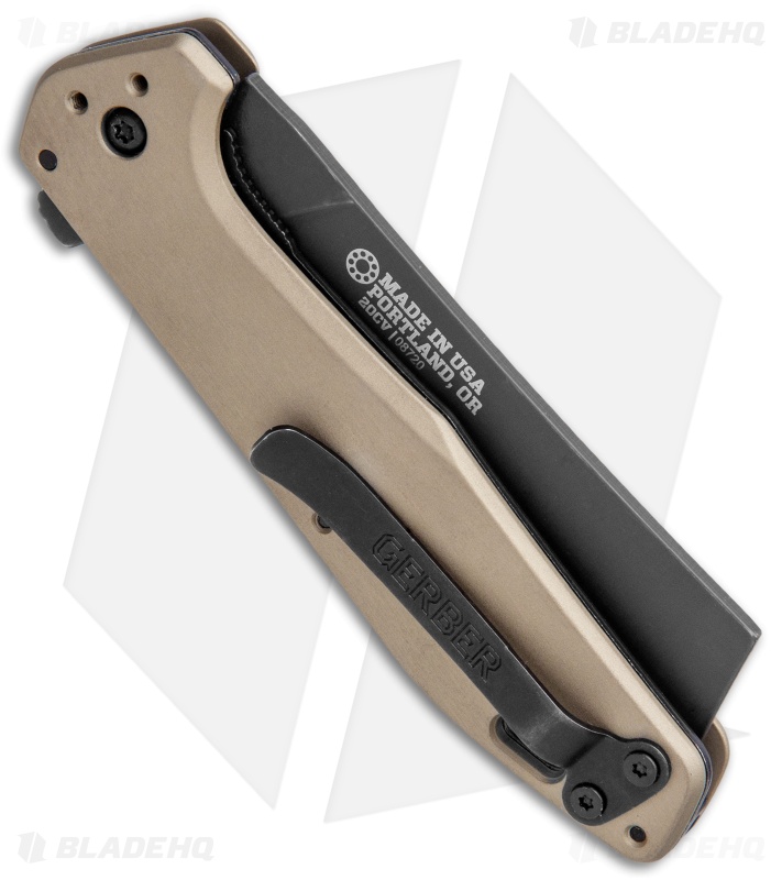 Gerber Fastball Liner Lock Knife | Black Cleaver | Coyote - Blade HQ