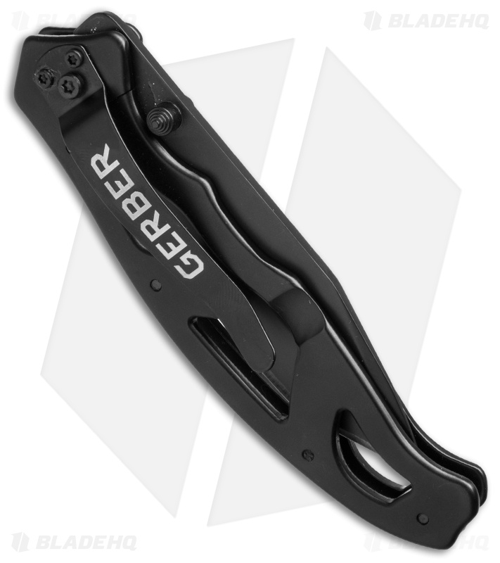 Gerber Paraframe II Tanto Frame Lock Knife (3.5" Black Serr) - Blade HQ