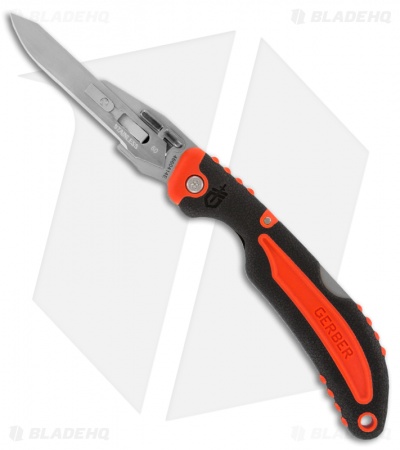 Gerber Vital Pocket Folding Knife Exchange-A-Blade Orange (2.8" Satin ...