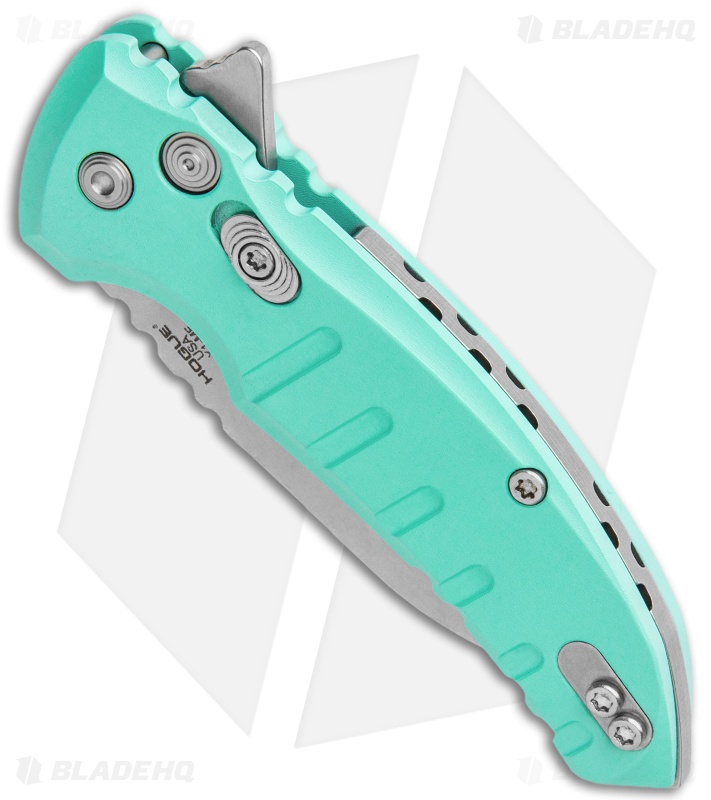 X1 Microflip Wharncliffe Folding Knife Matte Aqua - Blade HQ