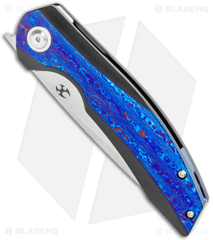 Kansept Knives Accipiter Knife | Black Ti + Timascus | Blade HQ