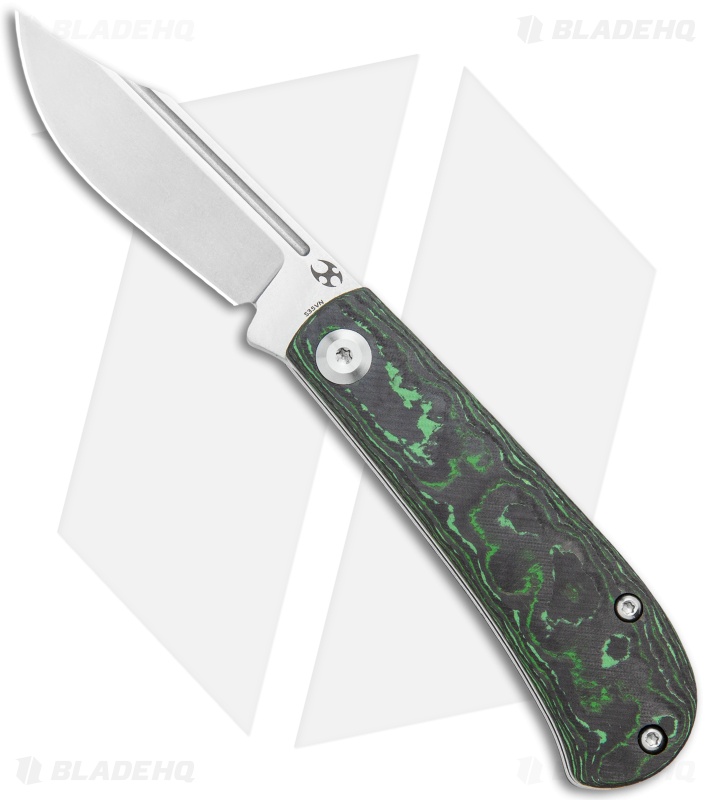 Kansept Knives Bevy - Slip Joint Knife | Green Carbon Fiber | Blade HQ