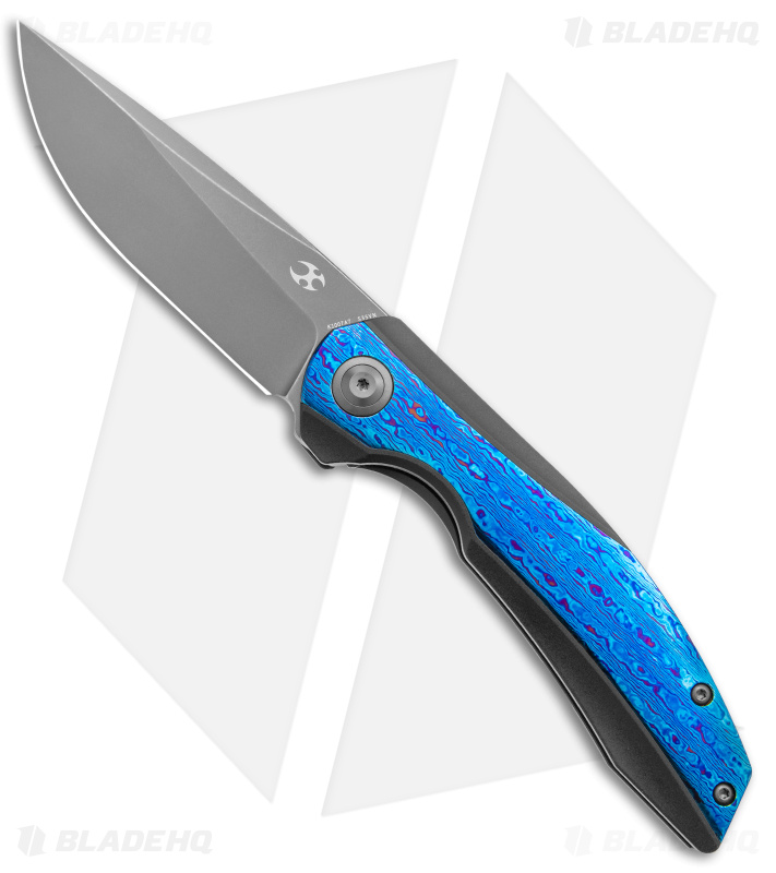 Kansept Knives Accipiter Knife | Black Ti + Timascus | Blade HQ