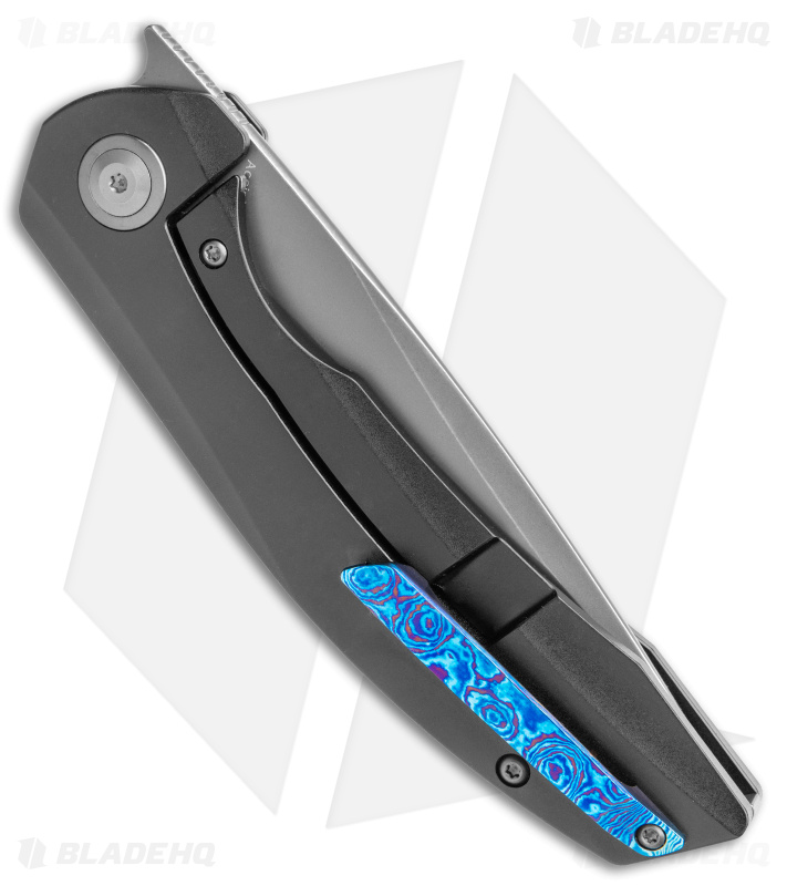 Kansept Knives Accipiter Knife | Black Ti + Timascus | Blade HQ