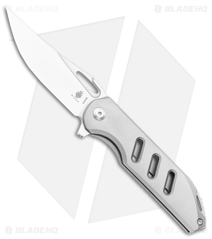 Kizer Assassin Frame Lock Flipper Knife Titanium (3.15" Satin) Ki3549 ...