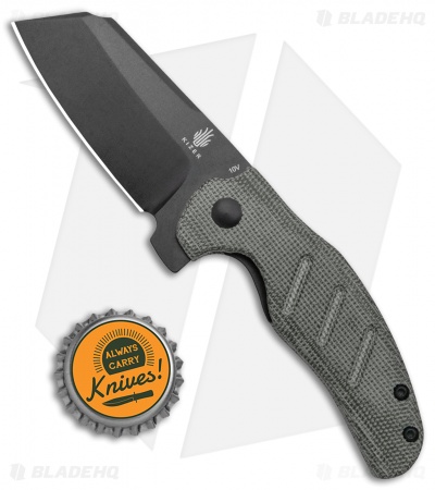 Kizer Mini Sheepdog - Folding Cleaver Knife | Black Micarta | BHQ