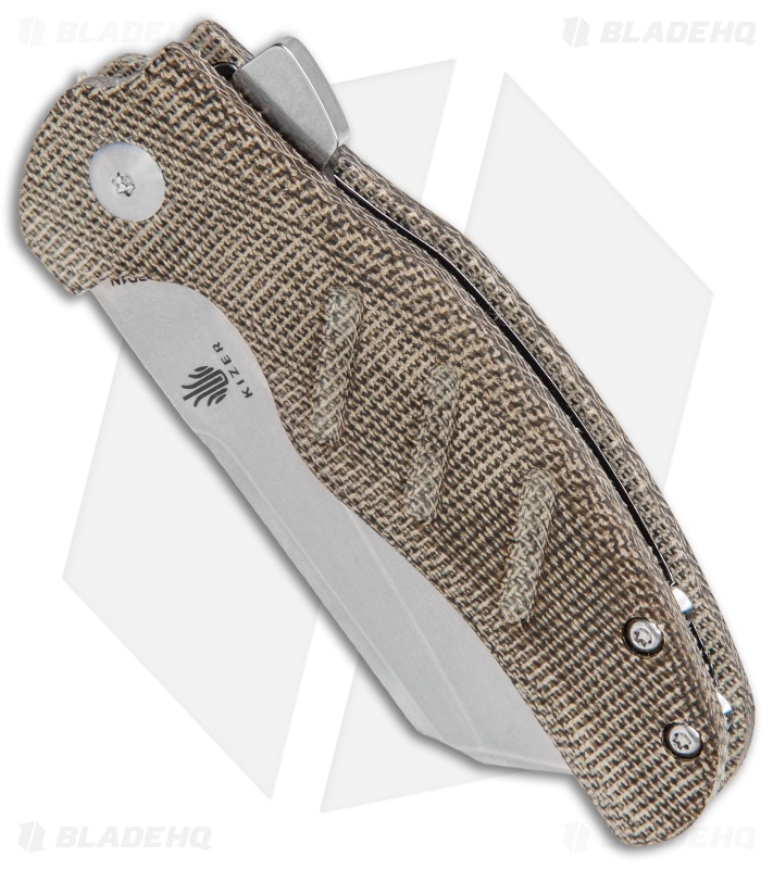 Kizer Mini Sheepdog - Folding Cleaver Knife | Green Micarta/SW | Blade HQ