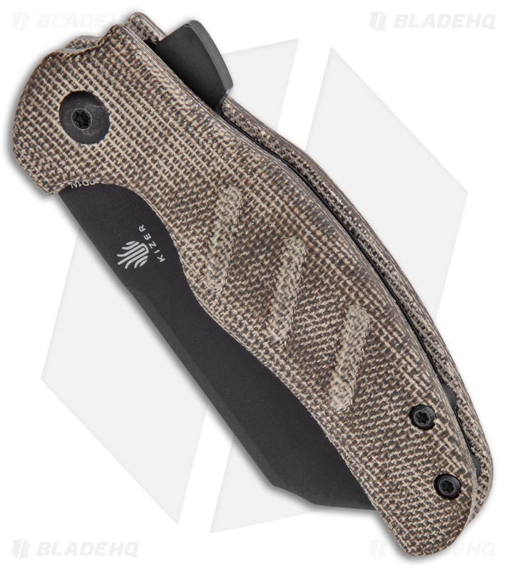 Kizer Mini Sheepdog - Folding Cleaver Knife | Green Micarta/Black ...