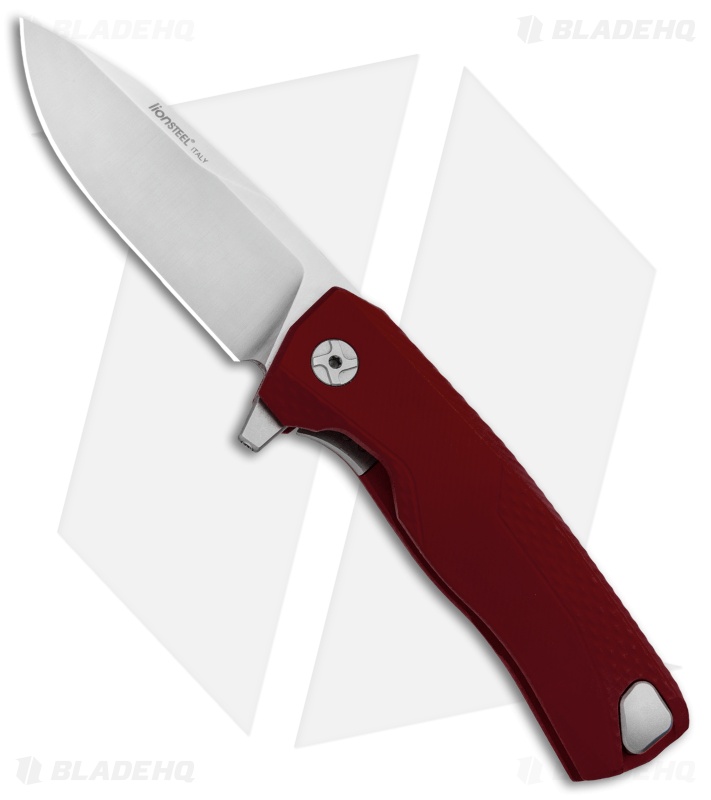 LionSteel ROK - Integral Frame Lock Knife | Red + Satin | Blade HQ