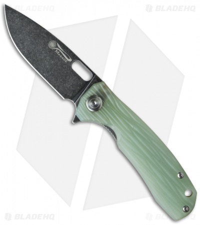 Maxace Balance Liner Lock Knife Jade G-10 (3.625" Smokewash S35VN ...
