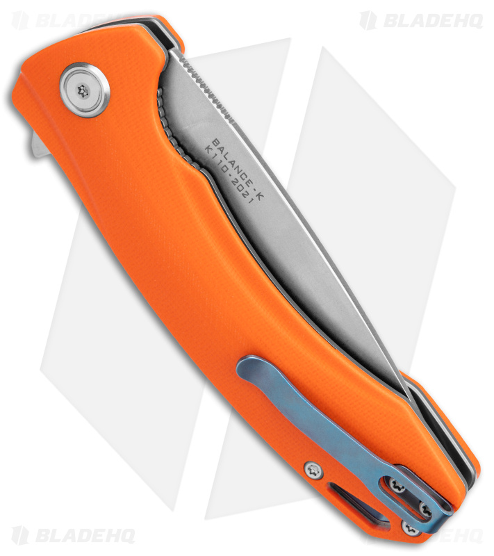 Maxace Balance-K Liner Lock Knife Orange G-10 - Blade HQ